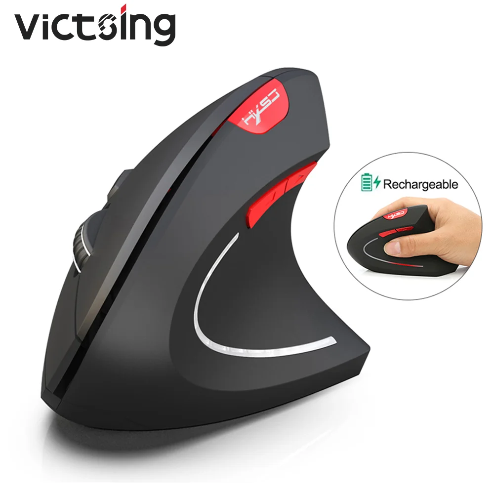 VicTsing T29 Vertical Ergonomic Gaming Wireless Mouse Bluetooth Gamer ...