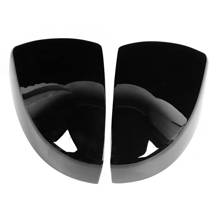2Pcs Car Exterior Side Rear View Mirror Cover Trim Black Color Fit for ...