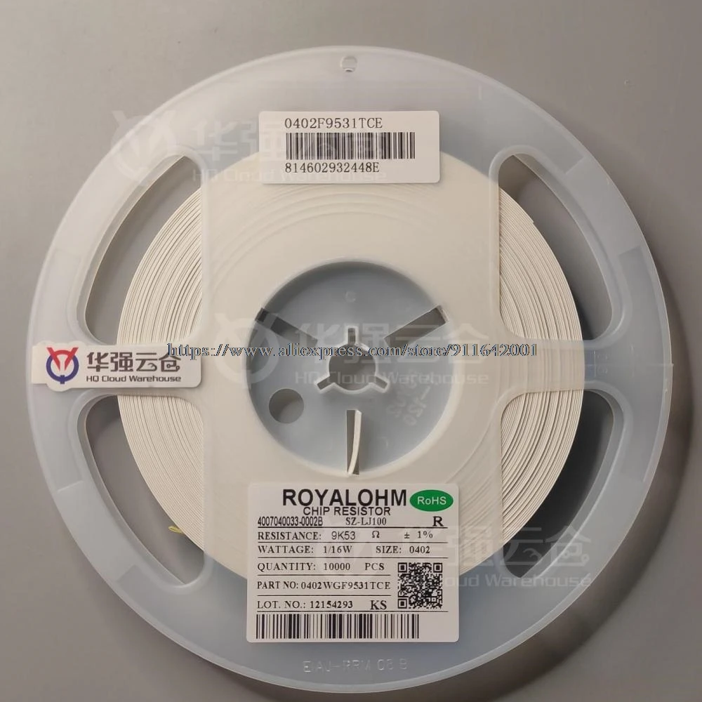 10000pcs 0402WGF9531TCE 0402 9.53K 1% 1/16W SMD CHIP Resistor|AC/DC ...