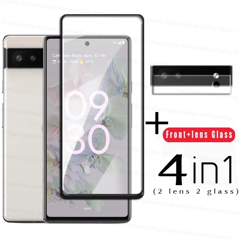 For Google Pixel 6a Tempered Glass For Google Pixel 6a 5a 4a Screen ...