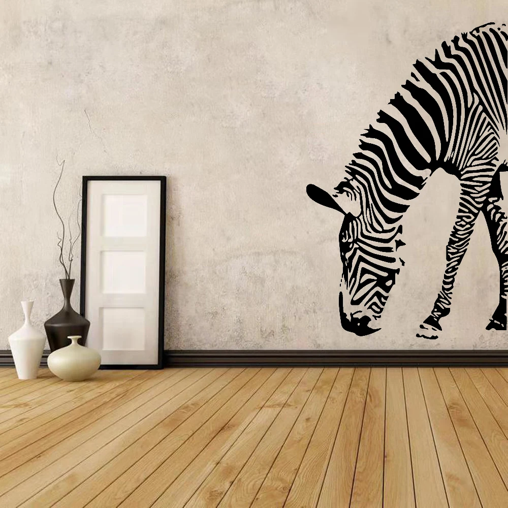 Kreative-Zebra-Vinyl-Wand-Aufkleber-Dekor-F-r-Kinderzimmer-Schlafzimmer ...
