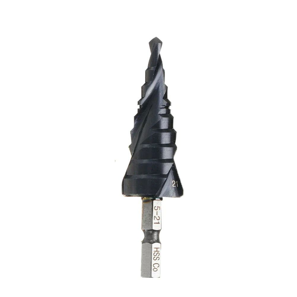 Step Drill Bit M35 4 22mm 5 21mm Hss co Cobalt Tialn Coated 1 4 Hex