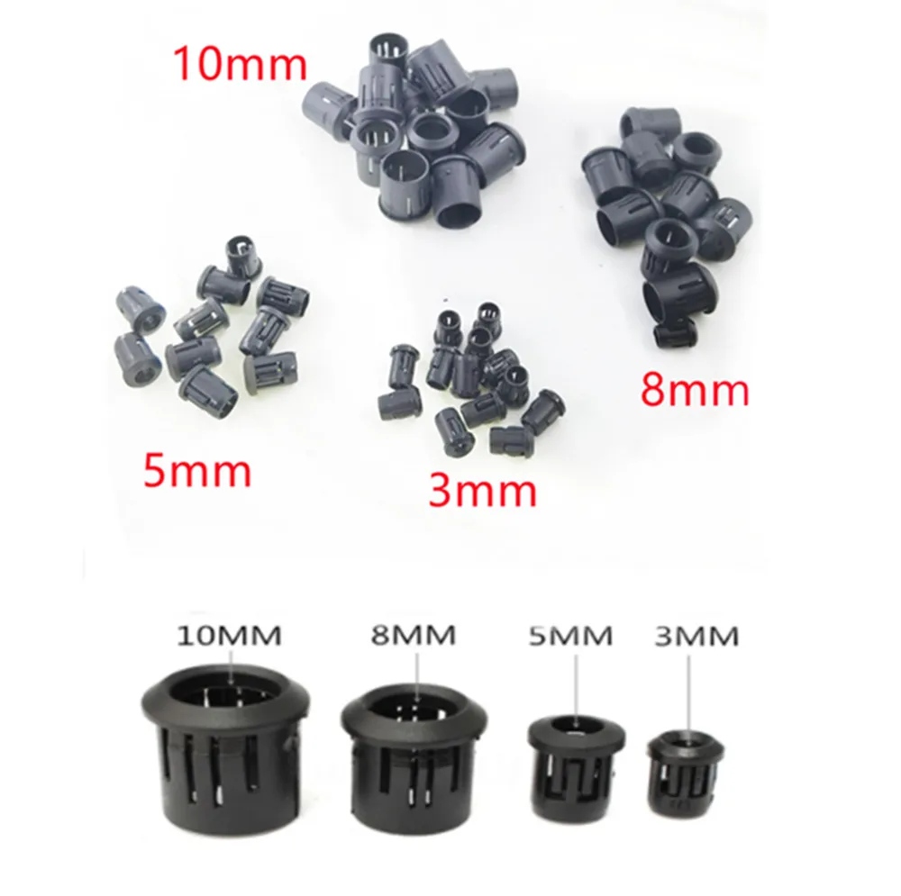 Black-Plastic-Lamp-LED-Diode-Holder-Black-Clip-Bezel-Socket-Mount-3mm ...
