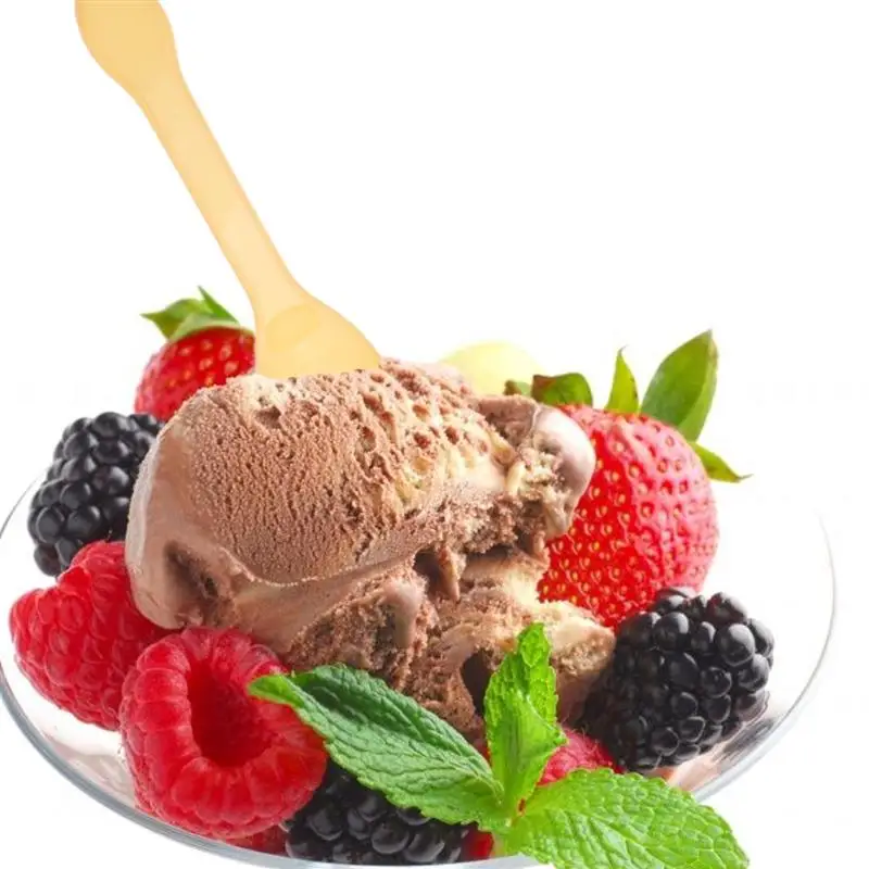 100 шт/партия Ложки одноразовые пластиковые утолщенные столовые приборы ...