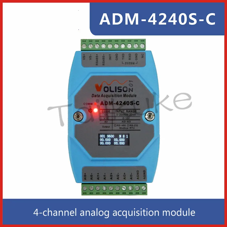 4-channel Analog Acquisition Module 4-20 Ma 0-10 V 0-20 Ma To 485 ...