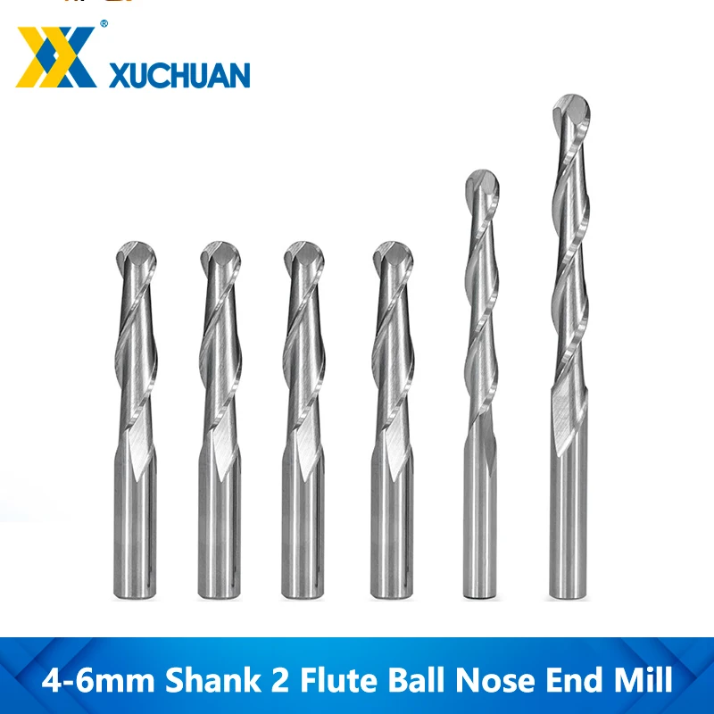 2-Flute-Ball-Nose-End-Mill-Tungsten-Carbide-CNC-Router-Bit-For ...