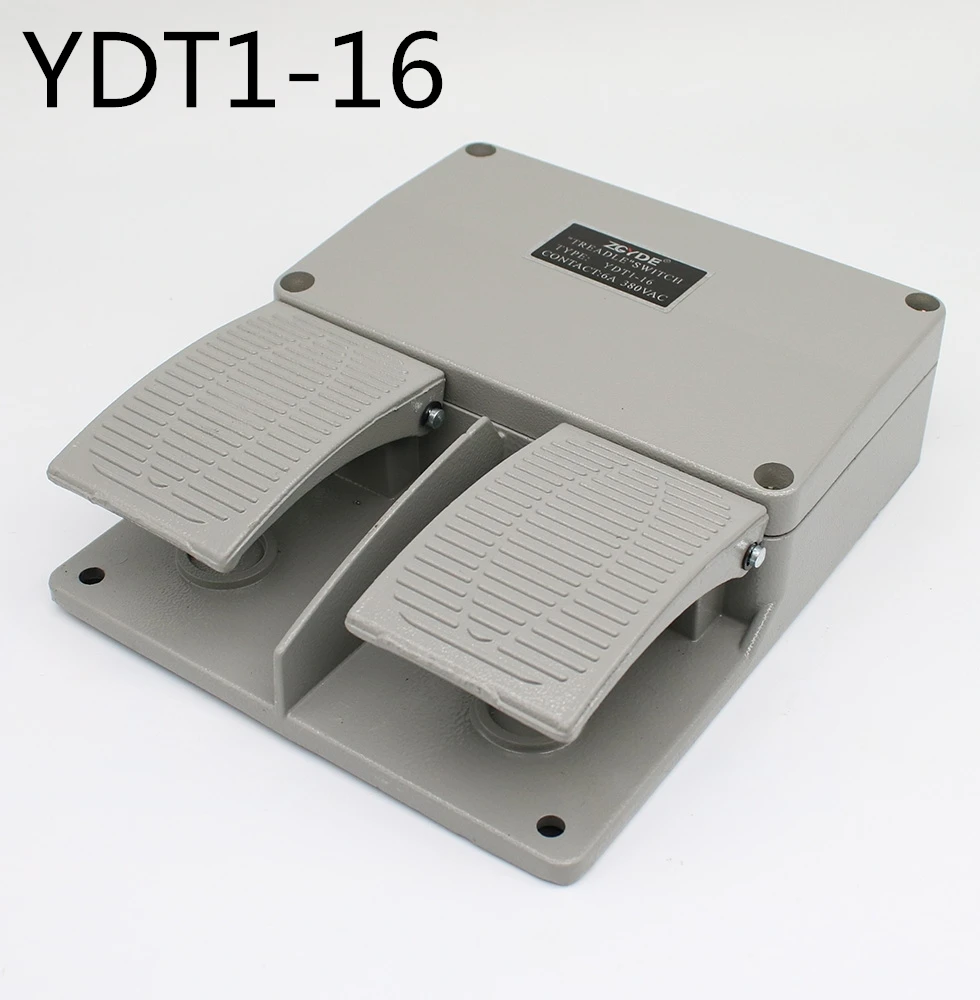 YDT1 16 실버 포인트 풋 페달 스위치 MD6 L02, AC 380V 6A 알루미늄 더블, KH9011 코어|스위치| - AliExpress