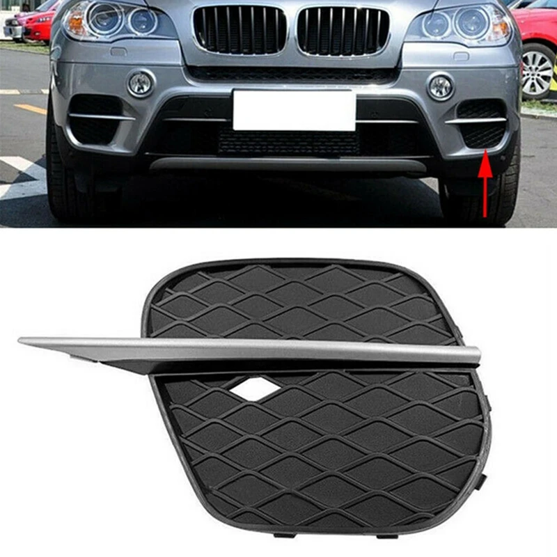 Left Side Front Bumper Grille Cover Chrome Trim Fit for BMW X5 E70 2011 ...