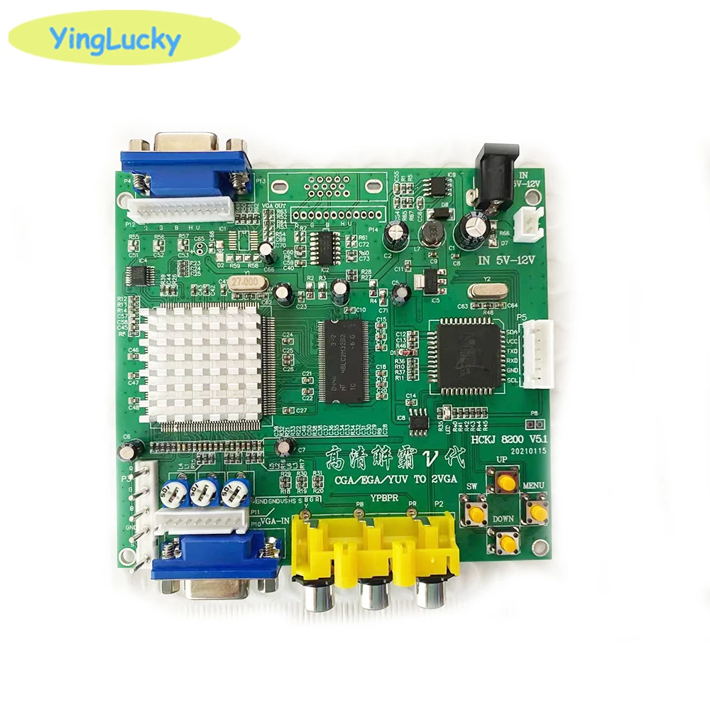 Arcade Game RGB/CGA/EGA/YUV To Dual VGA HD Video Converter Adapter ...