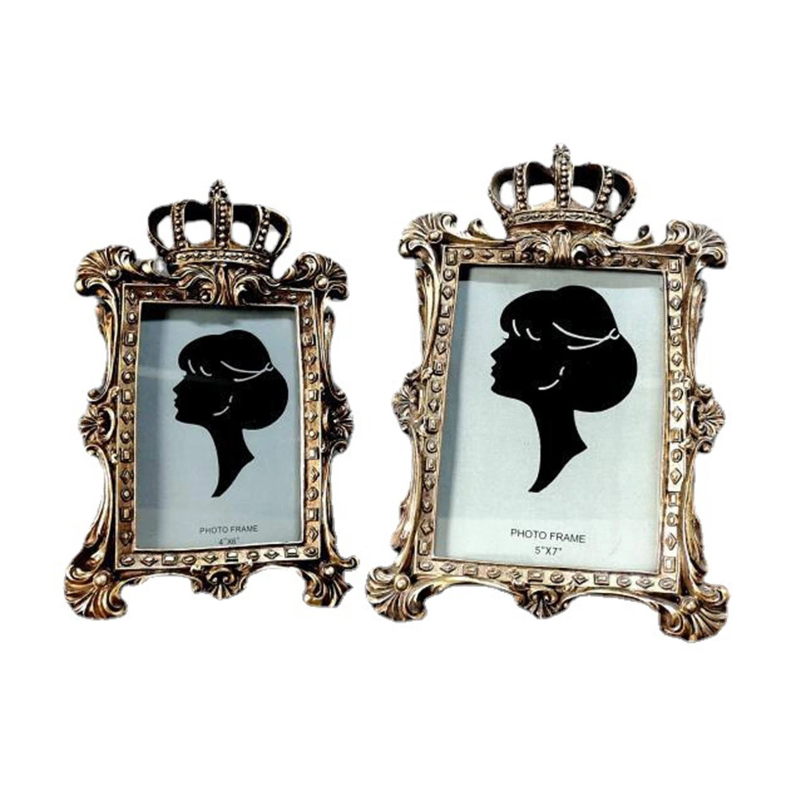 Antique Crown Style Resin Picture Frame Photo Holder Decoration Decor ...