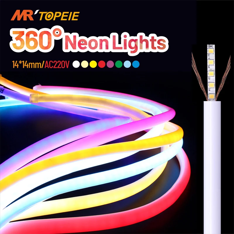 Neon-LED-Strip-360-Degree-Glow-AC220V-Flexible-Neon-Light-Tube-Rope ...