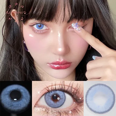 Easysmall Cherry Violet Power Unique Colored Contact Lenses For Eyes ...