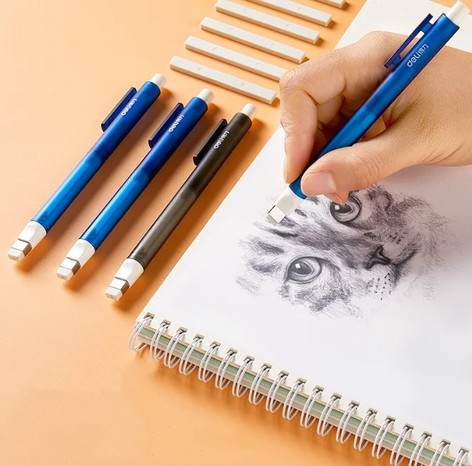 Retractable Mechanical Eraser Pen Eraser Refill For Drawing Art ...