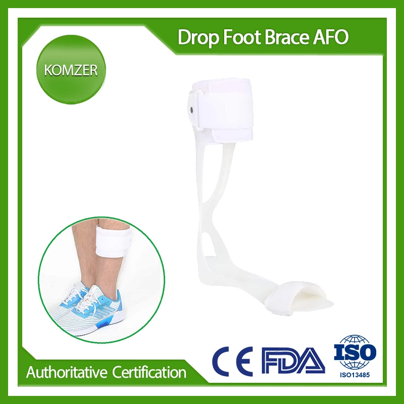 Komzer Drop Foot Brace AFO Leaf Spring Splint, Ankle Stabilization ...