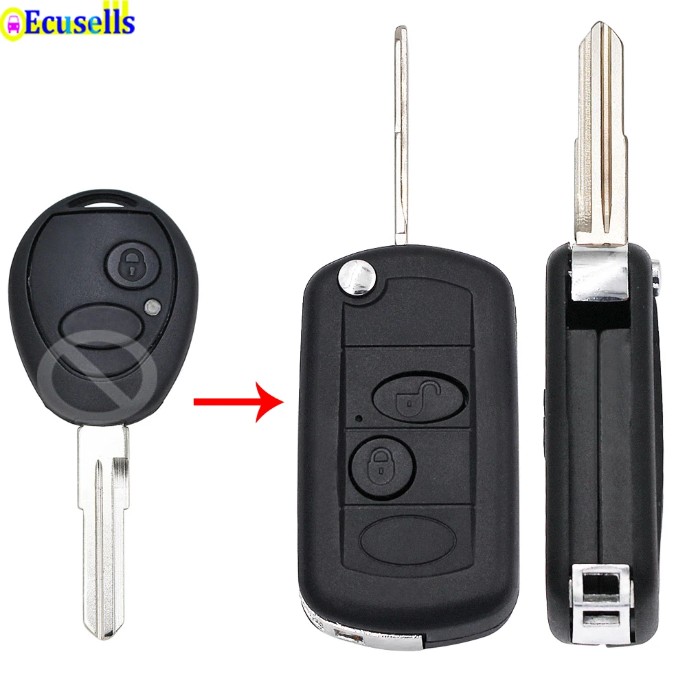 Modified flip 2 Buttons Remote Key Shell case fob for Land Rover ...