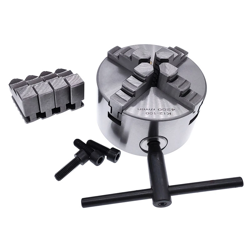 4-Jaw-Self-Centering-Chuck-Lathe-Chuck-K12-100-Scroll-Chuck-100mm-For ...