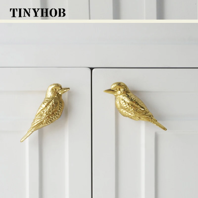 Bird-shape-Door-Handle-Gold-Furniture-Handles-and-Knobs-for-Kitchen ...