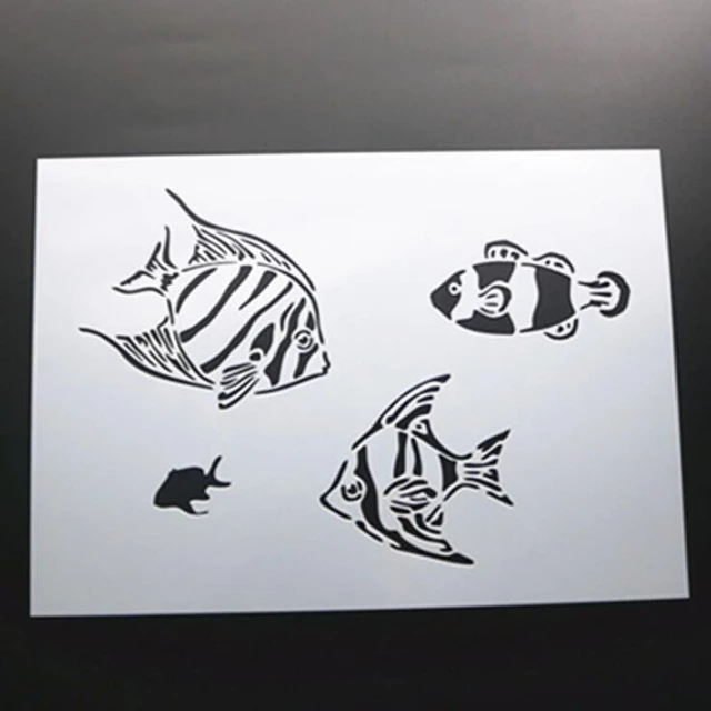 Tropical Fish Stencils