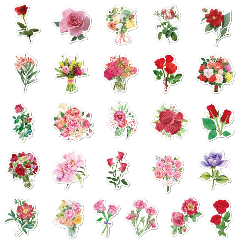 Printable Flower Stickers
