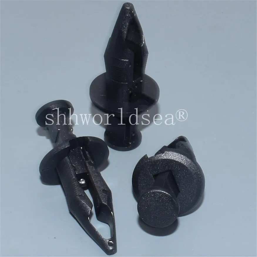 100 피스 10MM 푸시 리벳 패스너 리테이너 범퍼 커버 클립 블랙 나일론 패스너, GM 11519444 용|bumper ...
