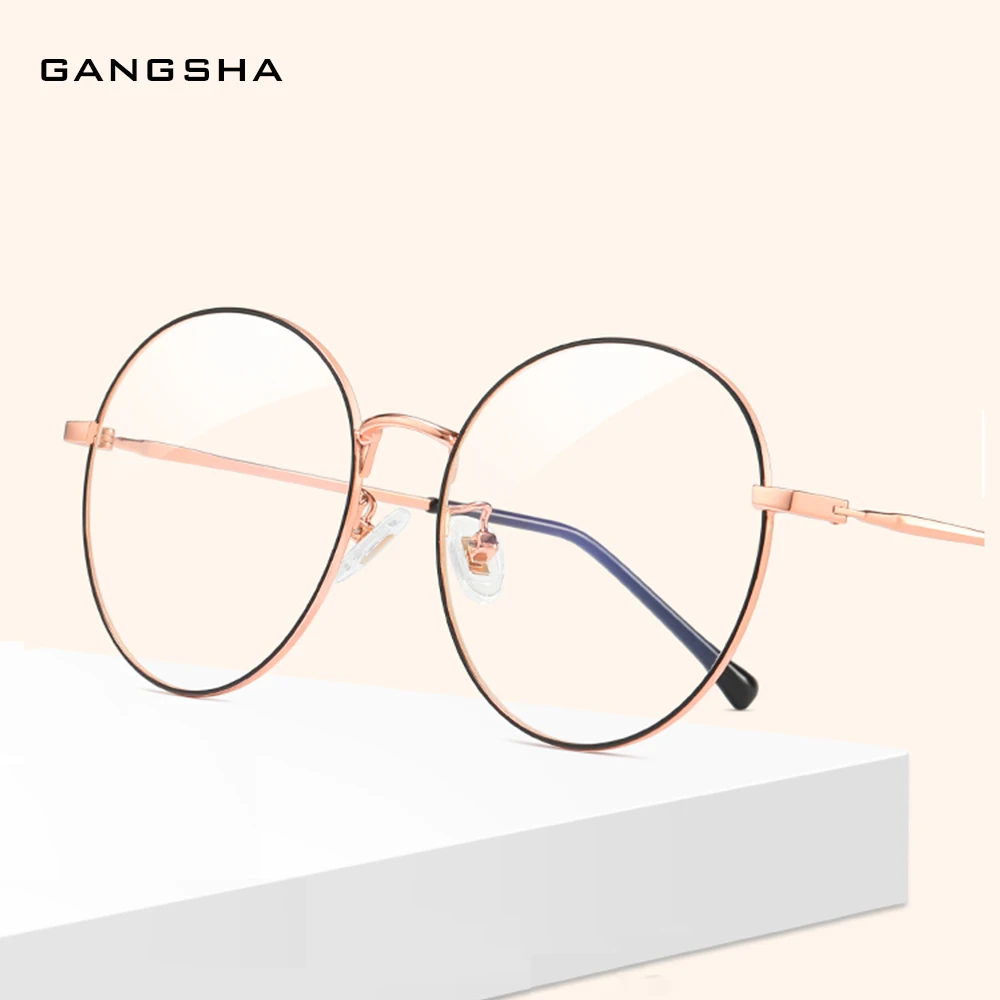 GANGSHA-Retro-Round-Spectacles-Glasses-Frames-men-women-Eyeglasses ...
