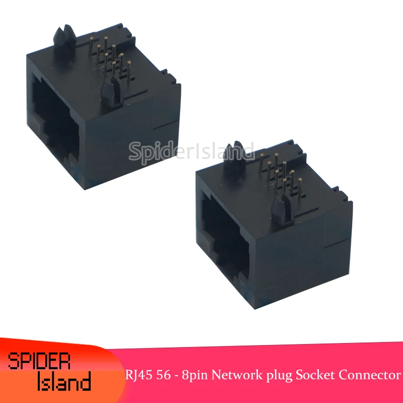 플라스틱 RJ45 소켓, 수직 56 rj 45 네트워크 소켓 암 8P8C 커넥터 어댑터 검정색 케이블 콘센트|컴퓨터 케이블 ...