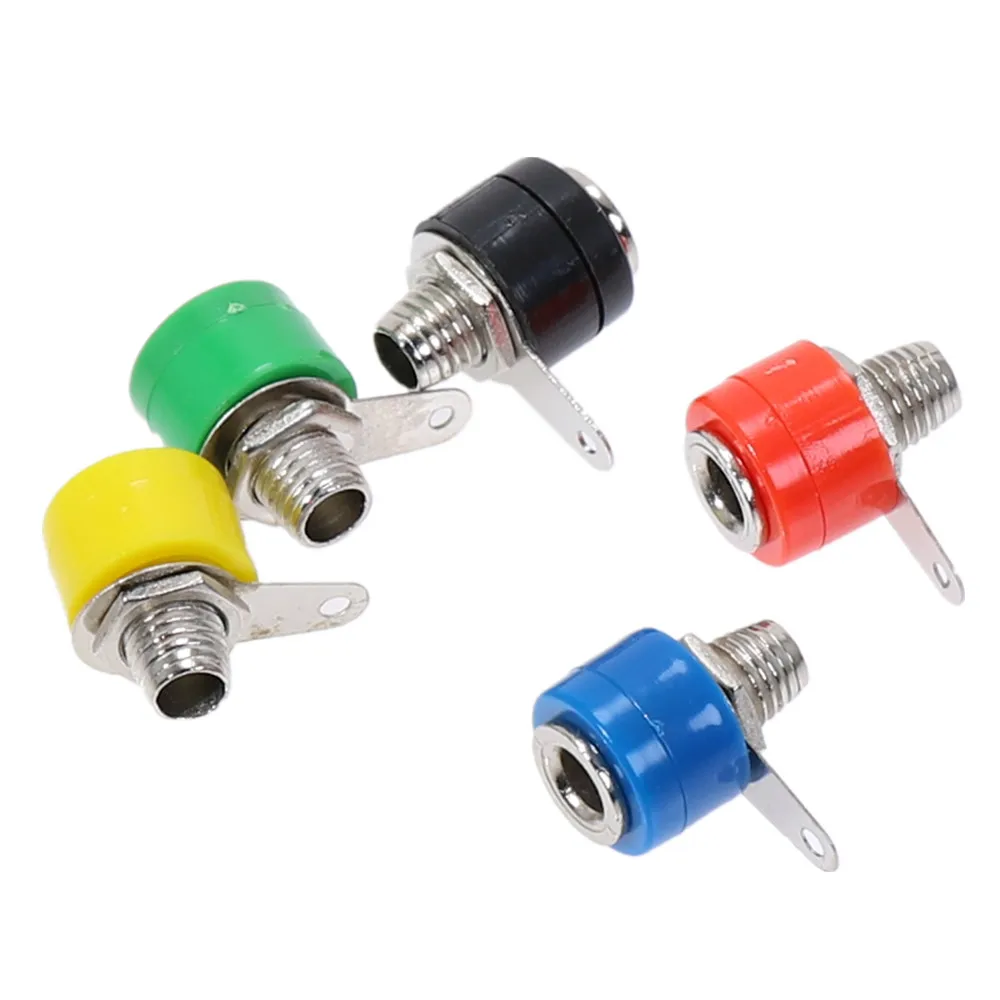 10X-Banana-plug-Banana-Jack-socket-4mm-copper-Dia-4-banana-panel ...