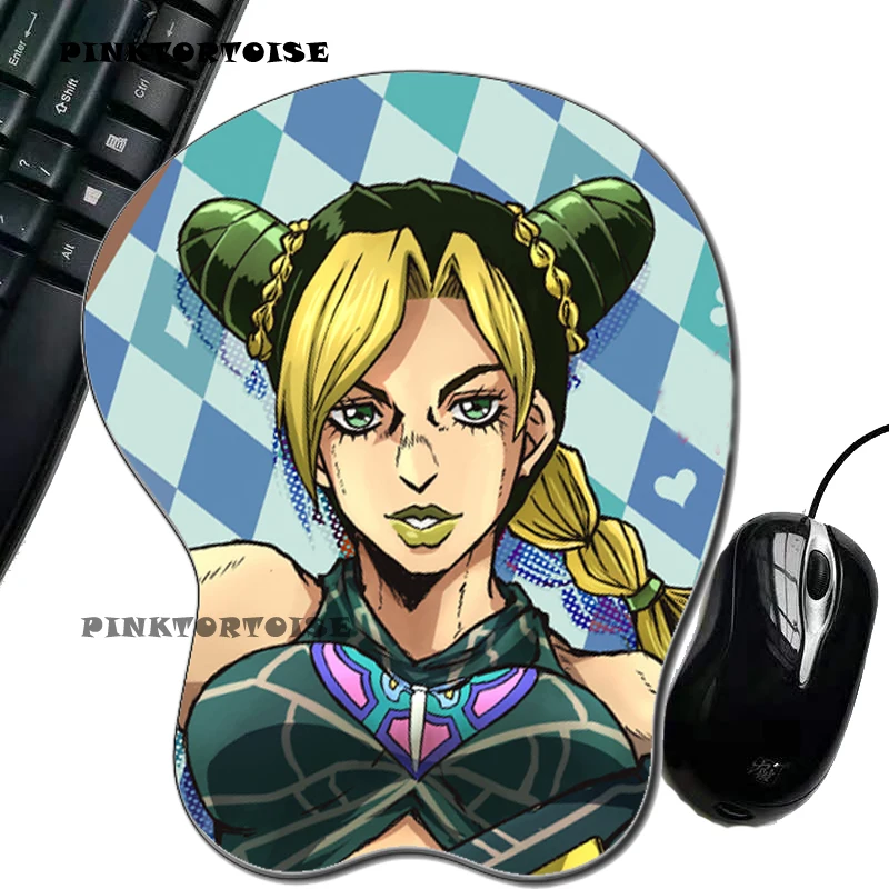 Pinktortoise Anime Mousepad Jolyne Cujoh 3d Breast Mouse Pad Silicone ...