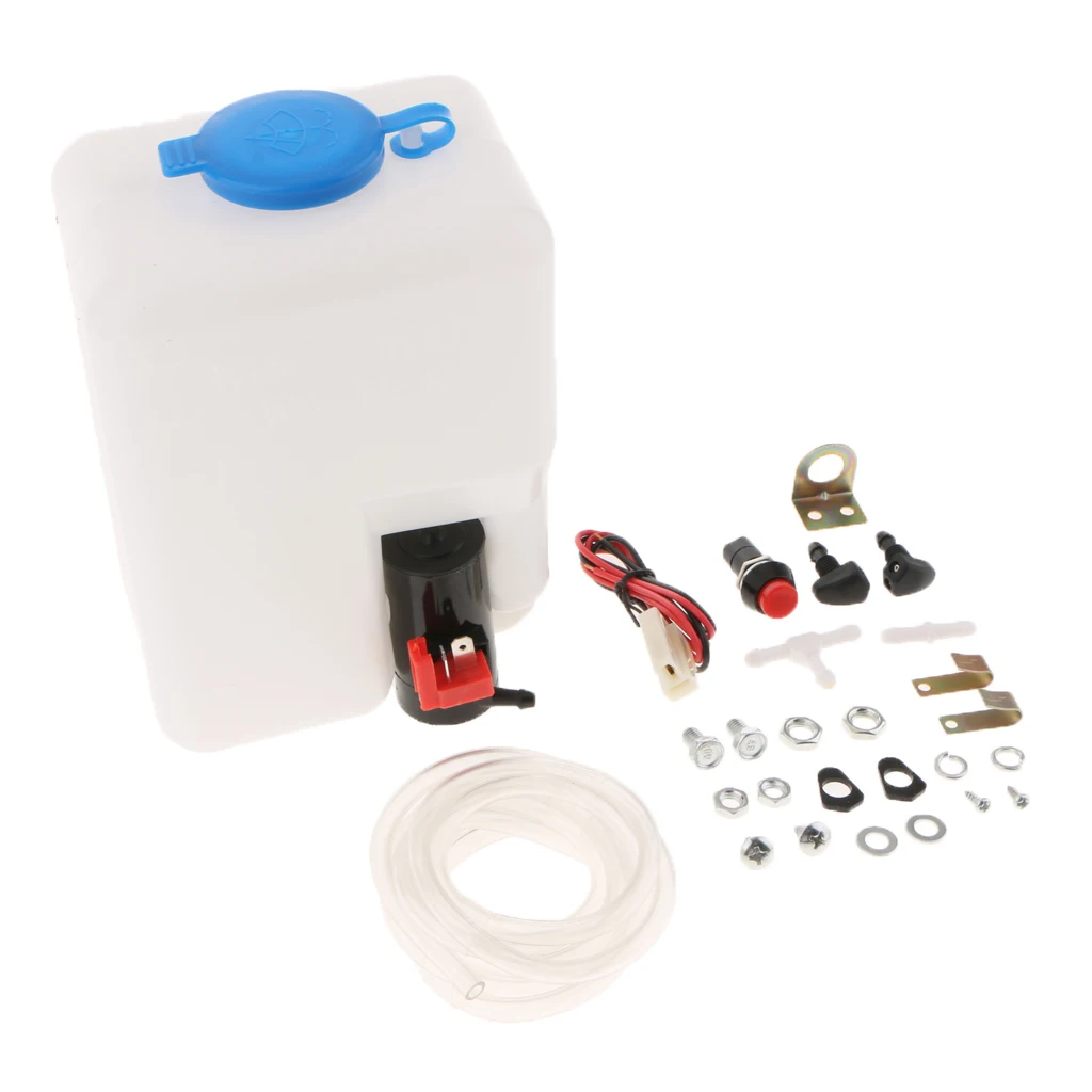 Washer-Tank-Pump-Bottle-Kit-Universal-Windshield-Wiper-System-Reservoir ...