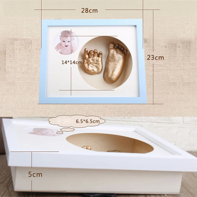 3D DIY Newborn Hand Foot Mold Photo Frame Baby Plaster Casting Kit ...