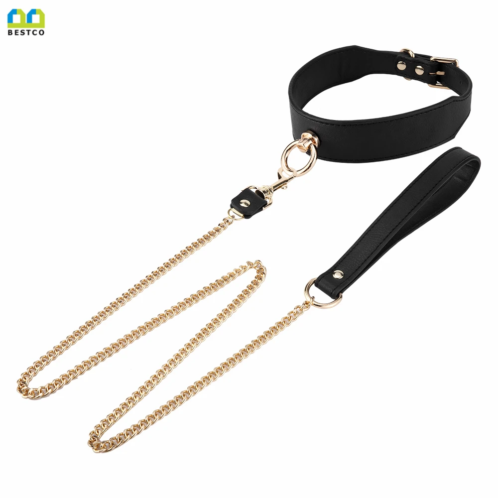 BESTCO-18-Dog-chain-Slave-Traction-Rope-Bondage-Collar-Adult-Neck-Brace ...