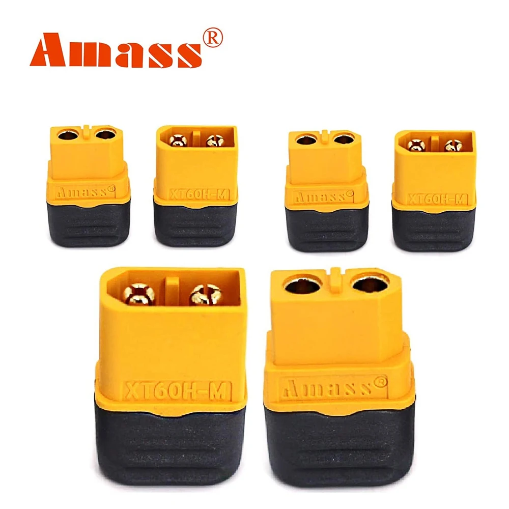 6 Amass Xt60 Connector With Cover Protection Xt60h+ Male Female Power Plug With Sheath For Lipo ...
