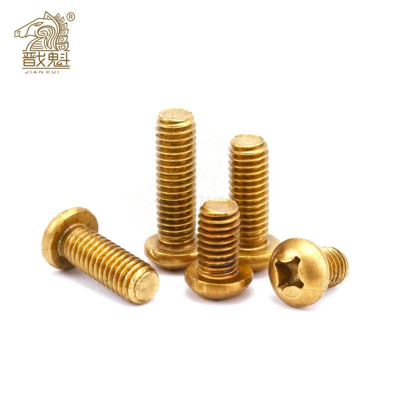GB818 [M2 M2.5 M3 M4 M5 M6] Copper Machine Screws Phillips Machine Pan ...