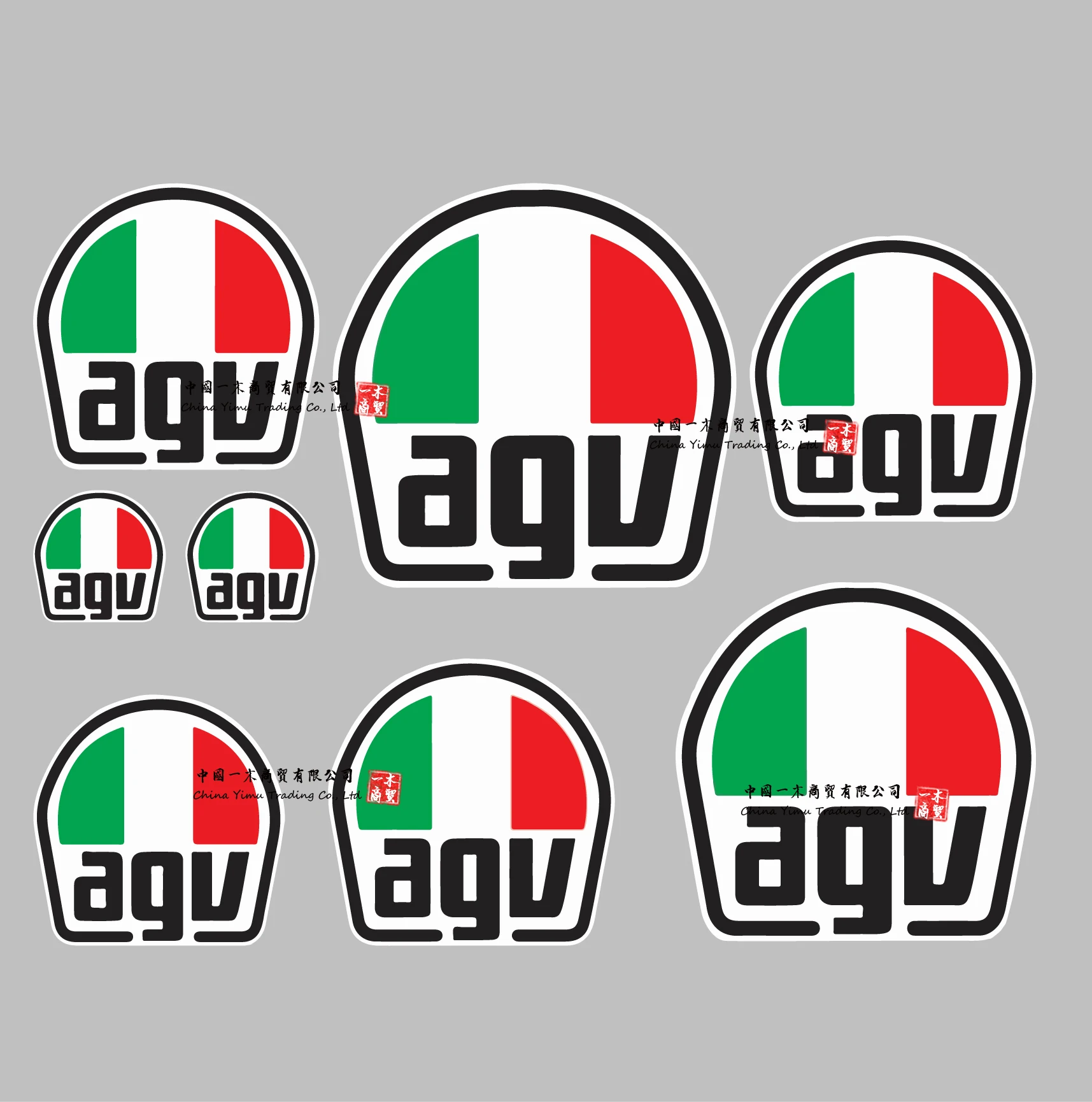 Agv Helmet Decal Set Stickers Vinyl Graphic Logo Adhesive Kit Laminated ...