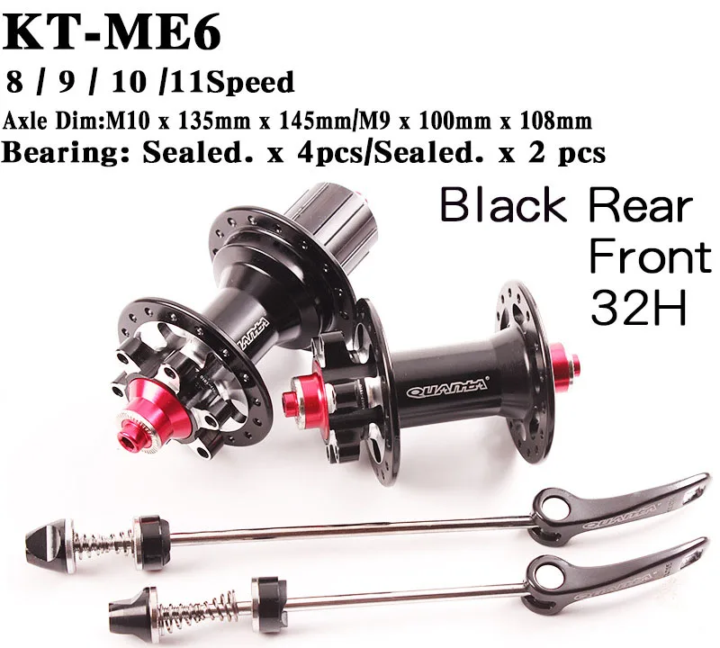 Bicycle Hub QuanTa mtb bike hub ultralight 32H 9x100mm/10 x 135mm QR ...