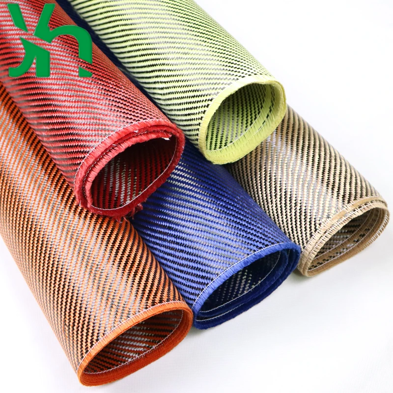 Kevlar-blended-fabric-black-3K-carbon-fiber-yellow-Kevlar-DIY ...