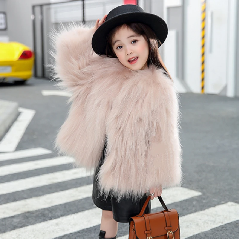 Girls Fur Coat Winter Clothing | Fur Jacket Children Clothing - Kids ...