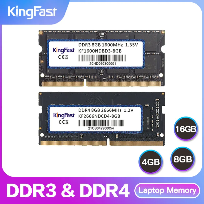 Kingfast DDR3 DDR4 4ギガバイト8ギガバイト16ギガバイトのノートパソコンメモリram 1600 2400 2666 3200 DDR3L 204Pin 260Pin ...