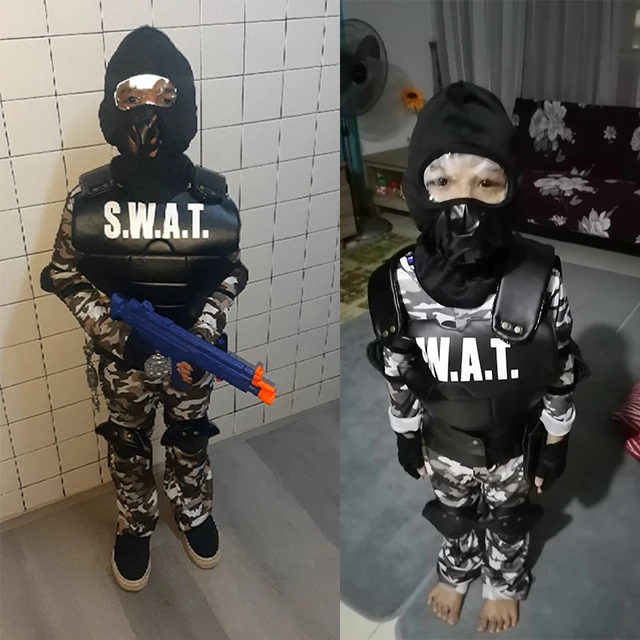 Swat Team Costume For Kids Cheap Kids Boys SWAT Team Halloween Costume