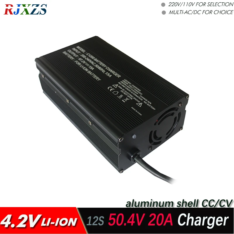 50.4v 20a Charger For 12s Lipo/ Lithium Polymer/ Li-ion Battery Pack ...
