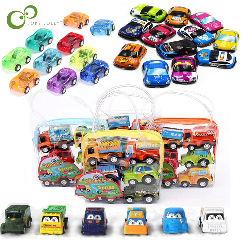 6pcs/10pcs Mini Pull Back Cars Toy Plastic Car Model Funny Kids Vehicle ...