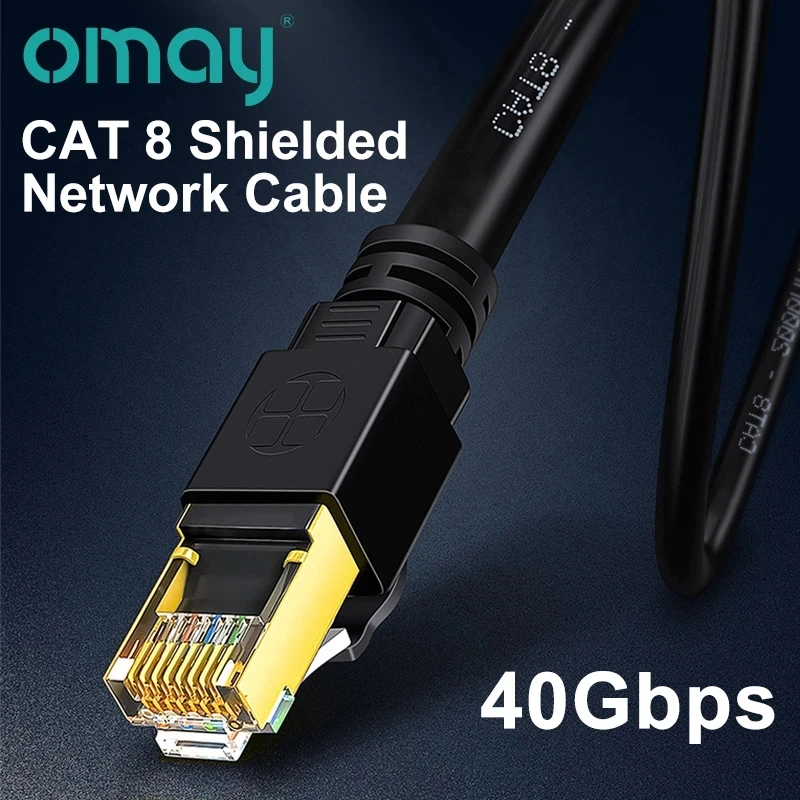 OMAY-CAT8-Cabo-Ethernet-40Gbps-2000MHz-CAT-8-Rede-de-Algod-o-Tran-ado ...