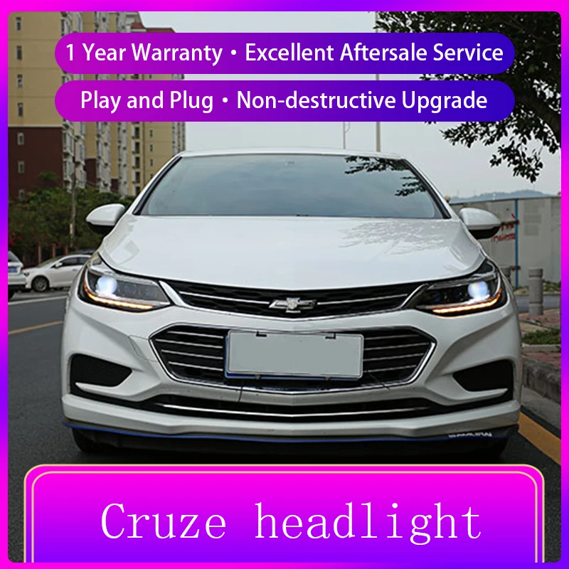 2017-2019 Head Lamp for Chevrolet Cruze Headlights New Cruze LED ...