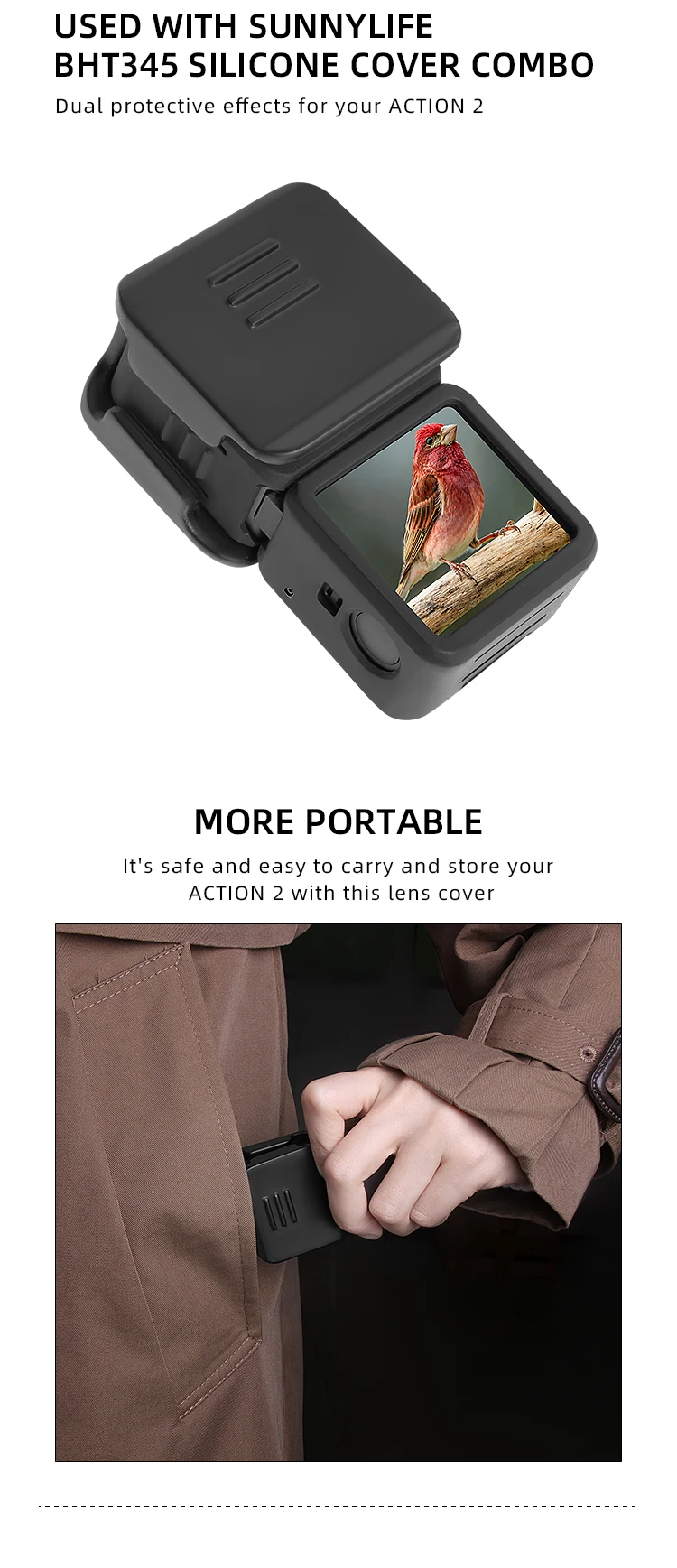 Sunnylife Camera Lens Protector Silicone Protective Cover Cap Scratch ...