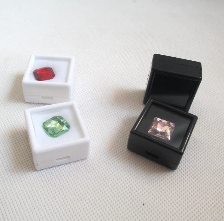 Wholesale 70pcs 3*3cm Black and White Diamond Display Box Plastic ...