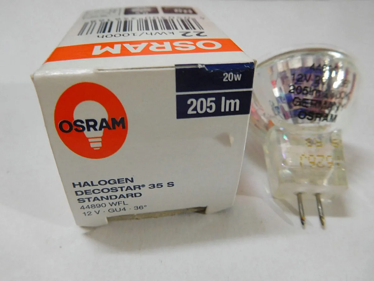 Para 2PSC OSRAM Decostar 35S,44890 SP 12V 20W MR11 44890SP 12V20W GU4 lámpara halógena, cubierta ...