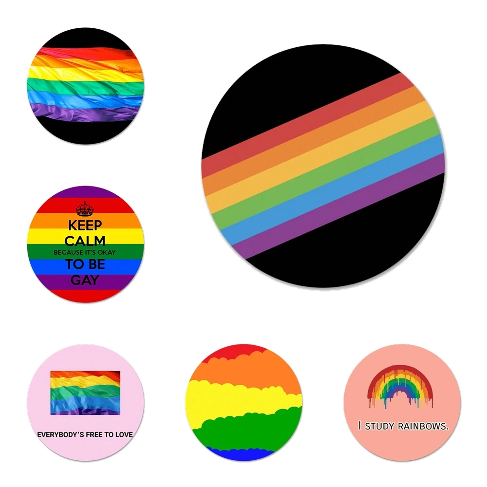 Rainbow LGBT Gay Icons Pins Badge Decoration Brooches Metal Badges For ...