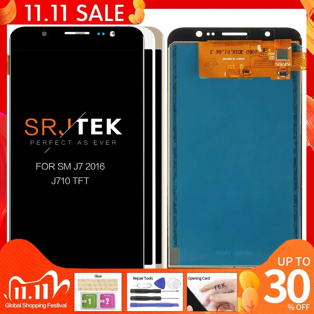 Pantalla táctil LCD de 5,5 pulgadas para Samsung Galaxy J7 2016, digitalizador para samsung J710 ...