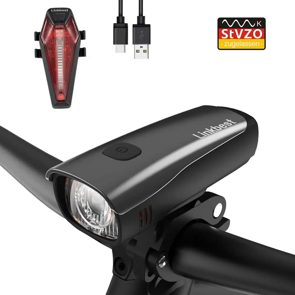 Linkbest 30 Lux USB Rechargeable Bike Light Set Bicycle Light CREE Led ...