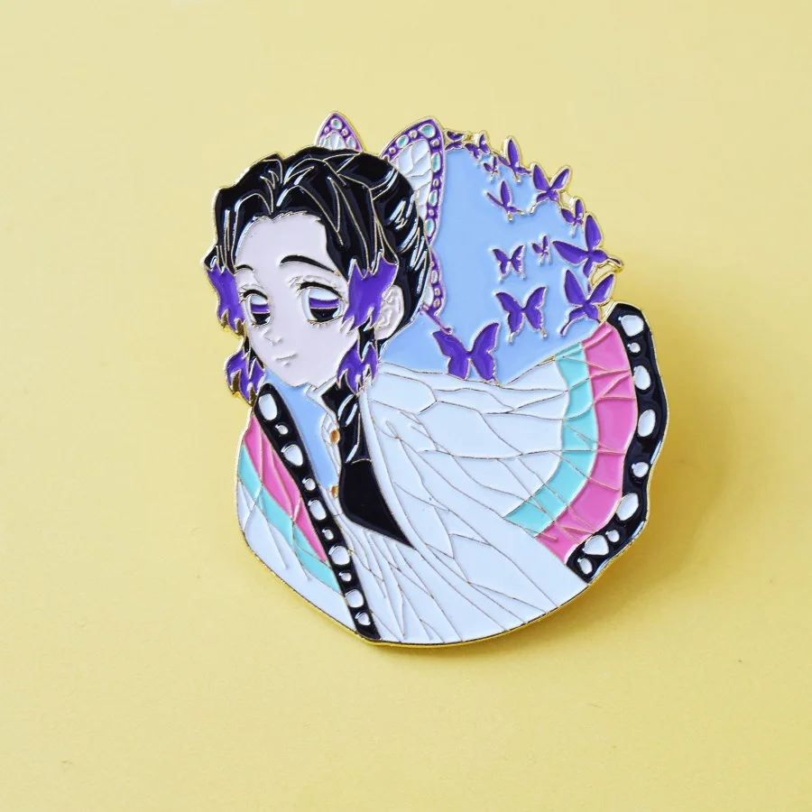Dz1876 Demon Slayer Japanese Anime Icons Enamel Pins